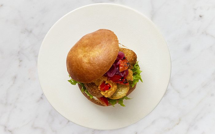 Slider med falafel & hummus