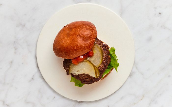 Slider med hamburger